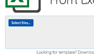 How do I import form data using Excel?