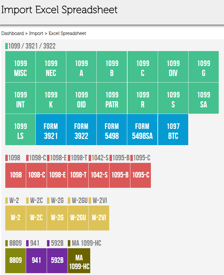 How do I import form data using Excel?