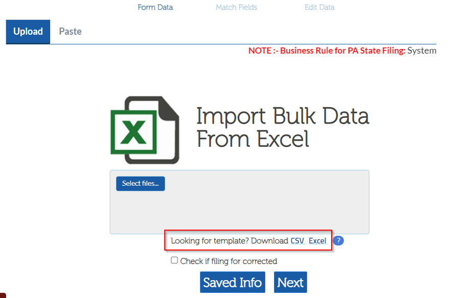 1099/Tax/1099MISC Excel/CSV Import Process
