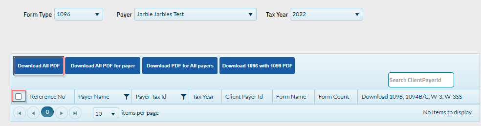 How do I generate Form 1096/1094B/1094C/W-3/W-3SS?