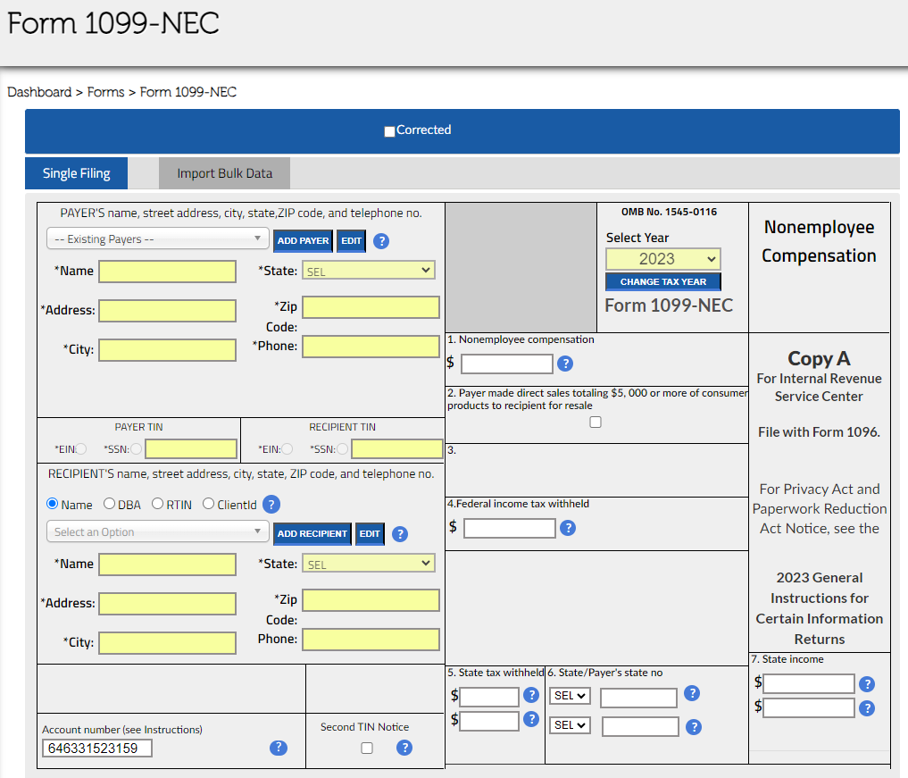 How do I complete a 1099 Form?