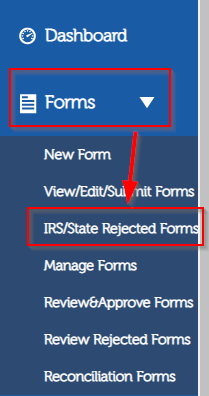 How can I check the submission status of my tax forms?
