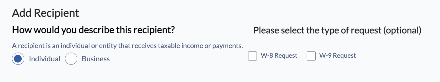 What features exist in the Recipients menu, and how do I use them?