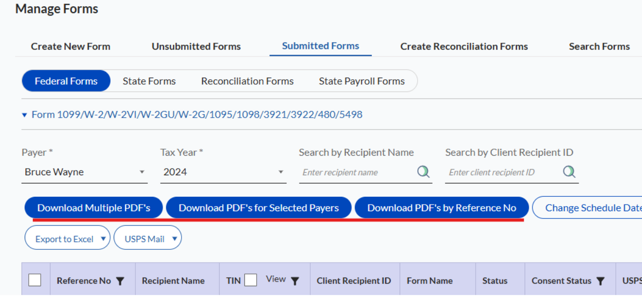 Where can I find and/or print my forms after I submit them to the IRS?